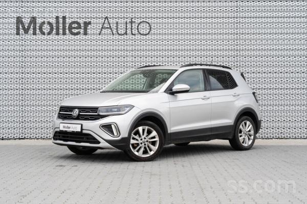 Grey Volkswagen T-Cross 2025 in Riga, with an engine capacity of 1.00 L and mileage of 45 thousand km for 22900 €, photo 1 on AUTOMOTO.COM.LV