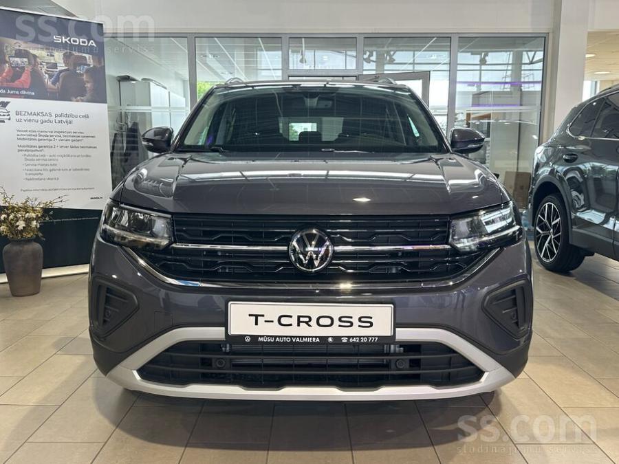 Pelēks Volkswagen T-Cross 2026 Valmiera, ar dzinēja tilpumu 1.00 L un nobraukumu 0 tūkst. km par 23020 €, foto 6 vietnē AUTOMOTO.COM.LV