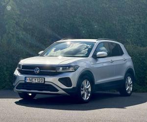 Grey Volkswagen T-Cross 2024 in Vilnius, with an engine capacity of 1.00 L and mileage of 68 thousand km for 18900 €, photo  on AUTOMOTO.COM.LV