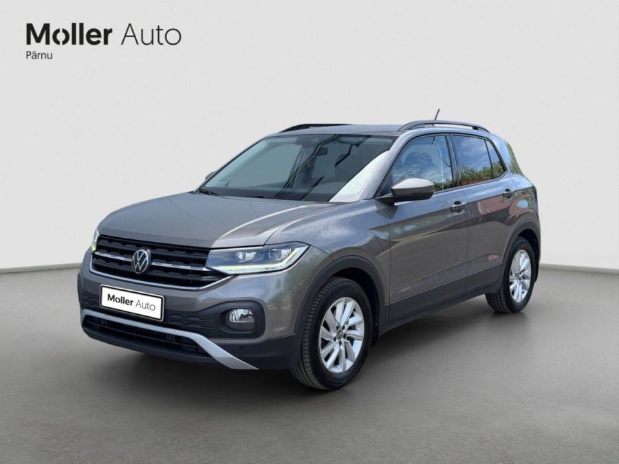 Pelēks Volkswagen T-Cross 2021 Pērnava, ar dzinēja tilpumu 1.00 L un nobraukumu 75 tūkst. km par 17600 €, foto 1 vietnē AUTOMOTO.COM.LV