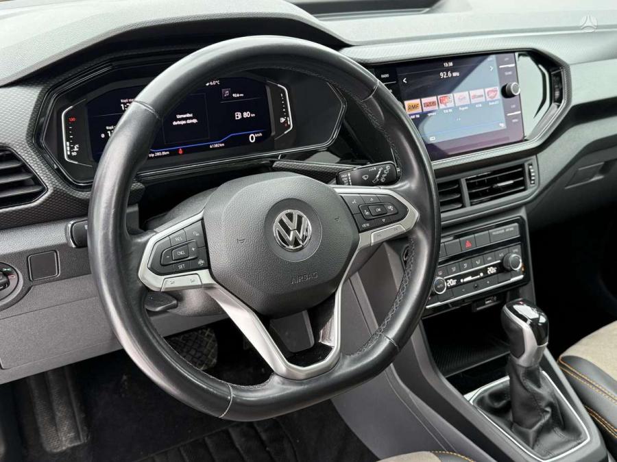 Orange Volkswagen T-Cross 2020 in Riga, with an engine capacity of 1.00 L and mileage of 61 thousand km for 15995 €, photo 23 on AUTOMOTO.COM.LV