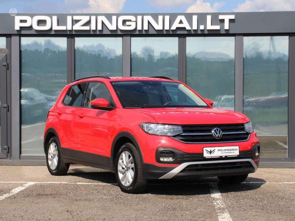 Sarkans Volkswagen T-Cross 2021 Viļņa, ar dzinēja tilpumu 1.00 L un nobraukumu 108 tūkst. km par 15950 €, foto 2 vietnē AUTOMOTO.COM.LV