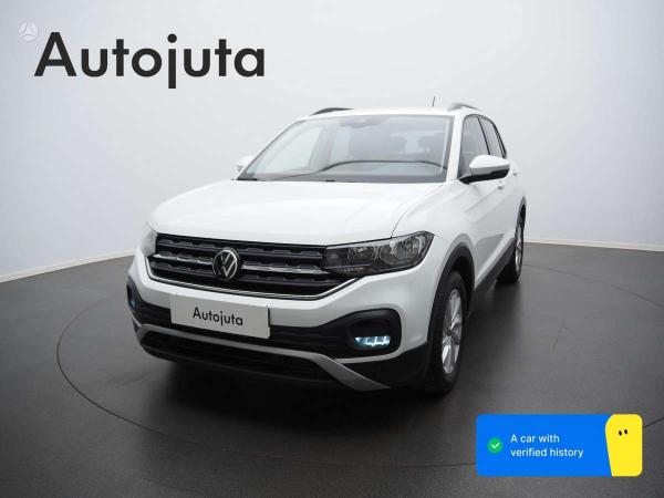 White Volkswagen T-Cross 2021 in Vilnius, with an engine capacity of 1.00 L and mileage of 70 thousand km for 14750 €, photo 1 on AUTOMOTO.COM.LV