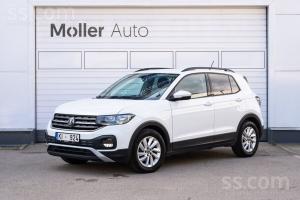 White Volkswagen T-Cross 2021 in Riga, with an engine capacity of 1.00 L and mileage of 78 thousand km for 14950 €, photo  on AUTOMOTO.COM.LV