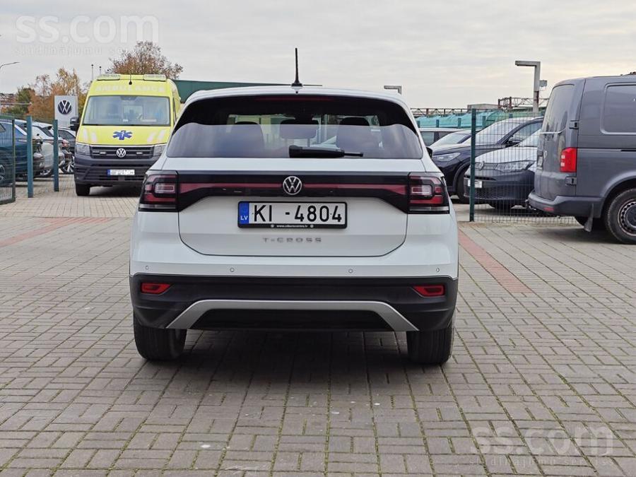 White Volkswagen T-Cross 2021 in Liepaja, with an engine capacity of 1.00 L and mileage of 70 thousand km for 14000 €, photo 4 on AUTOMOTO.COM.LV