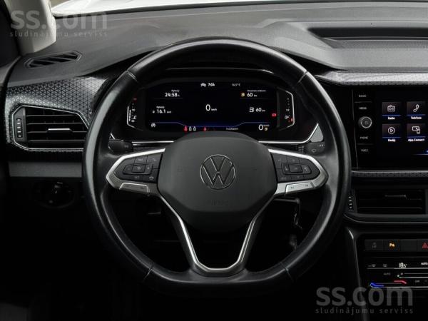 White Volkswagen T-Cross 2022 in Valmiera, with an engine capacity of 1.00 L and mileage of 142 thousand km for 14900 €, photo 9 on AUTOMOTO.COM.LV