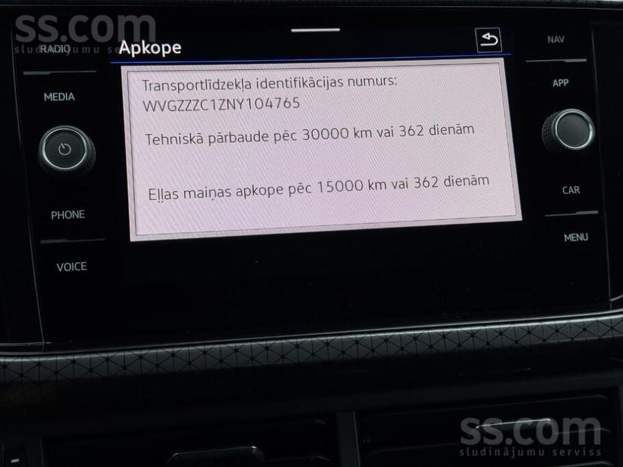 Белый Фольксваген T-Cross 2022 в Валмиера, объемом двигателя 1.00 л и пробегом 142 тыс. км за 14900 €, фото 16 на AUTOMOTO.COM.LV