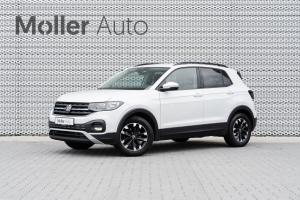 White Volkswagen T-Cross 2023 in Marupe, with an engine capacity of 1.00 L and mileage of 86 thousand km for 18550 €, photo  on AUTOMOTO.COM.LV
