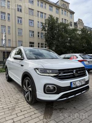 White Volkswagen T-Cross 2023 in Riga, with an engine capacity of 1.00 L and mileage of 38 thousand km for 20490 €, photo  on AUTOMOTO.COM.LV