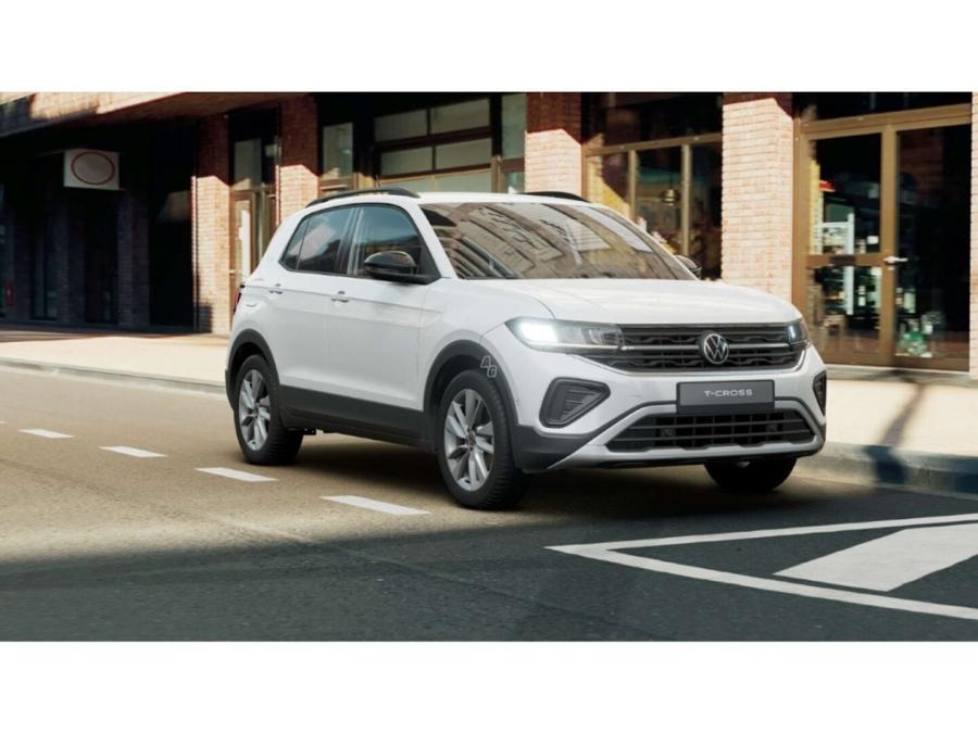 White Volkswagen T-Cross 2025 in Kaunas, with an engine capacity of 1.00 L and mileage of 25 thousand km for 28503 €, photo 4 on AUTOMOTO.COM.LV