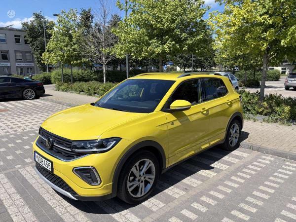 Yellow Volkswagen T-Cross 2024 in Vilnius, with an engine capacity of 1.50 L and mileage of 38 thousand km for 24900 €, photo 1 on AUTOMOTO.COM.LV