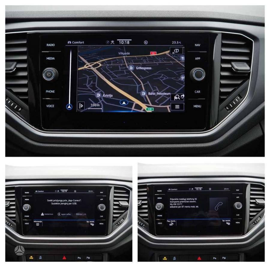 Black Volkswagen T-Roc 2021 in Vilnius, with an engine capacity of 1.50 L and mileage of 75 thousand km for 21659 €, photo 28 on AUTOMOTO.COM.LV
