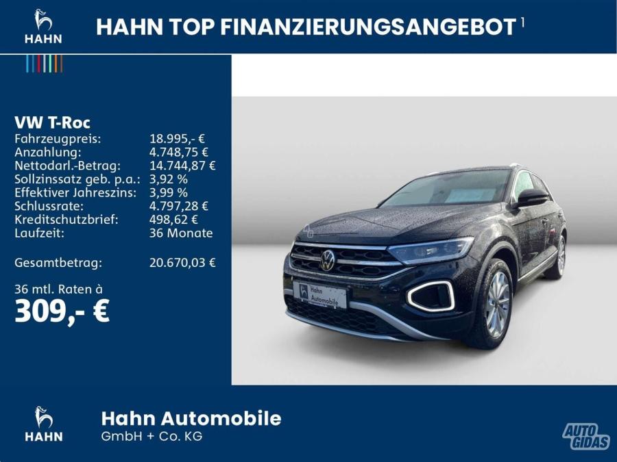 Black Volkswagen T-Roc 2022 in Kaunas, with an engine capacity of 1.00 L and mileage of 85 thousand km for 21693 €, photo 2 on AUTOMOTO.COM.LV