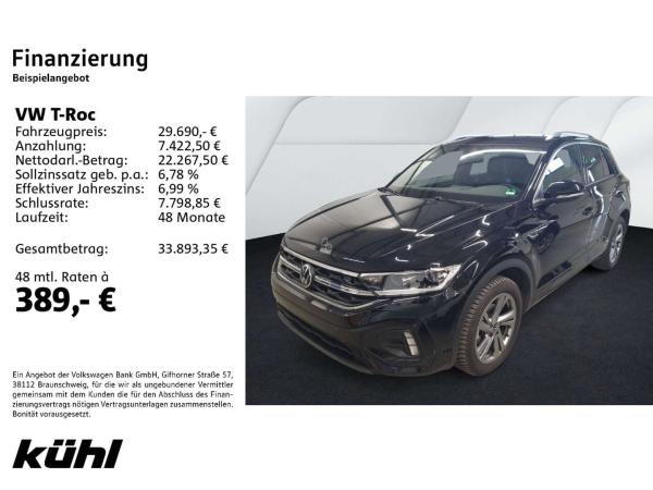 Black Volkswagen T-Roc 2025 in Kaunas, with an engine capacity of 1.50 L and mileage of 25 thousand km for 32579 €, photo 2 on AUTOMOTO.COM.LV
