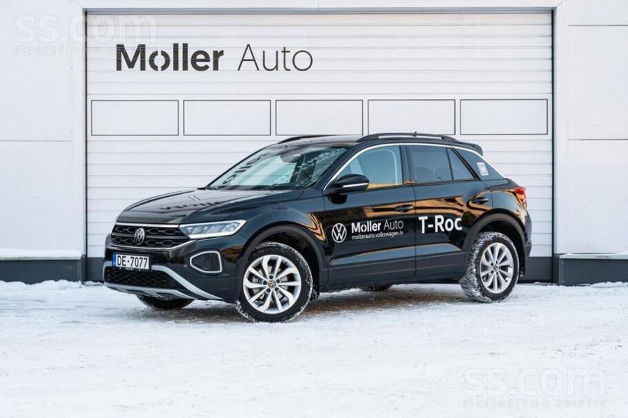 Melns Volkswagen T-Roc 2025 Rīga, ar dzinēja tilpumu 1.50 L un nobraukumu 2 tūkst. km par 27950 €, foto 1 vietnē AUTOMOTO.COM.LV