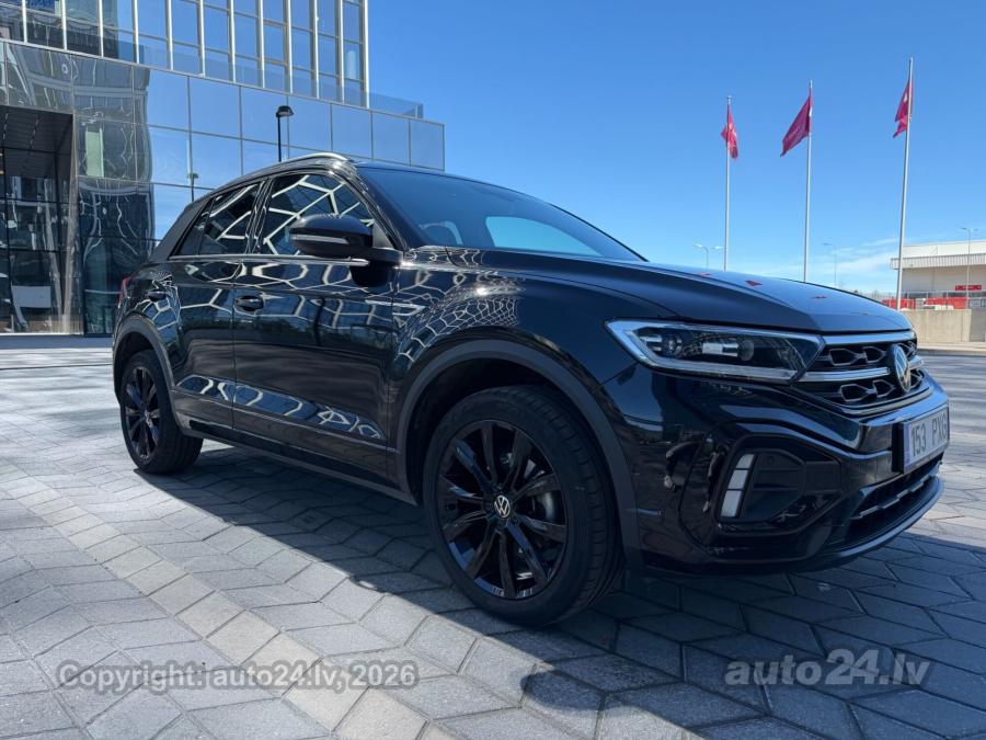 Black Volkswagen T-Roc 2024 in Tallinn, with an engine capacity of 1.50 L and mileage of 37 thousand km for 24900 €, photo 1 on AUTOMOTO.COM.LV