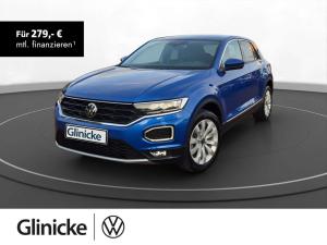 Blue Volkswagen T-Roc 2021 in Kaunas, with an engine capacity of 1.50 L and mileage of 38 thousand km for 25857 €, photo  on AUTOMOTO.COM.LV