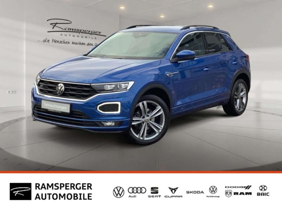 Zils Volkswagen T-Roc 2021 Kauņa, ar dzinēja tilpumu 1.50 L un nobraukumu 64 tūkst. km par 25772 €, foto 1 vietnē AUTOMOTO.COM.LV