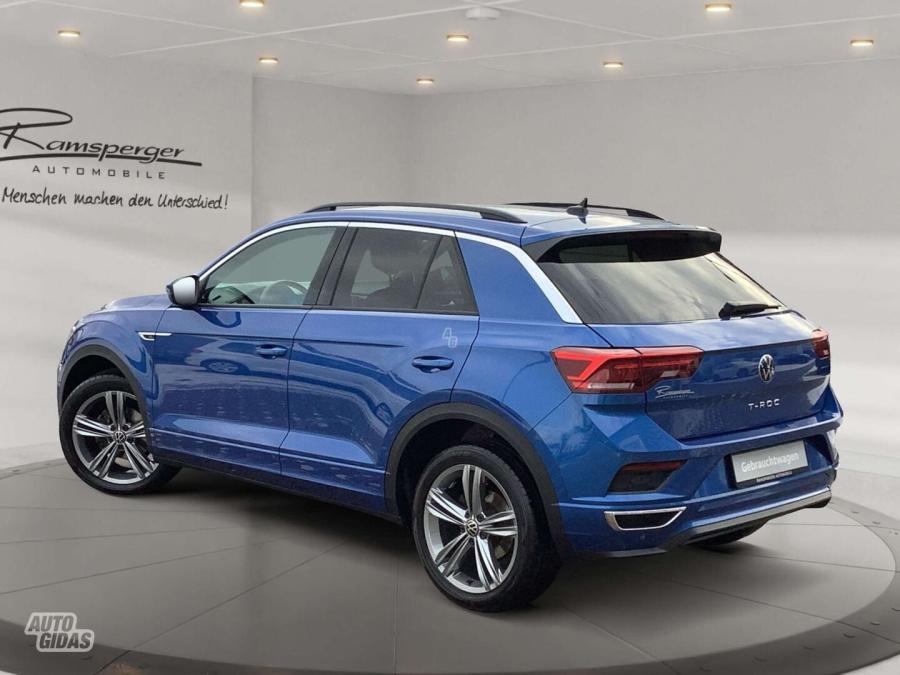 Zils Volkswagen T-Roc 2021 Kauņa, ar dzinēja tilpumu 1.50 L un nobraukumu 64 tūkst. km par 25772 €, foto 4 vietnē AUTOMOTO.COM.LV