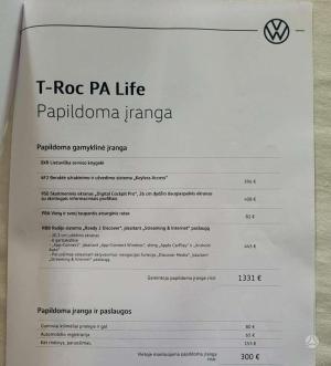 Синий Фольксваген Ти-Рок 2022 в Пасвалис, объемом двигателя 1.50 л и пробегом 40 тыс. км за 24500 €, фото 9 на AUTOMOTO.COM.LV