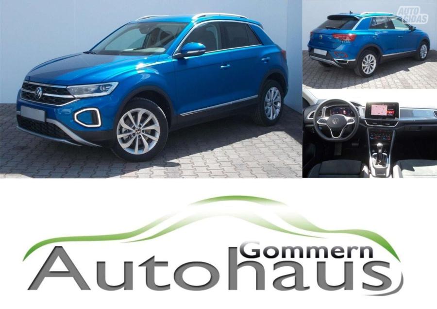 Blue Volkswagen T-Roc 2024 in Kaunas, with an engine capacity of 2.00 L and mileage of 14 thousand km for 33167 €, photo 1 on AUTOMOTO.COM.LV