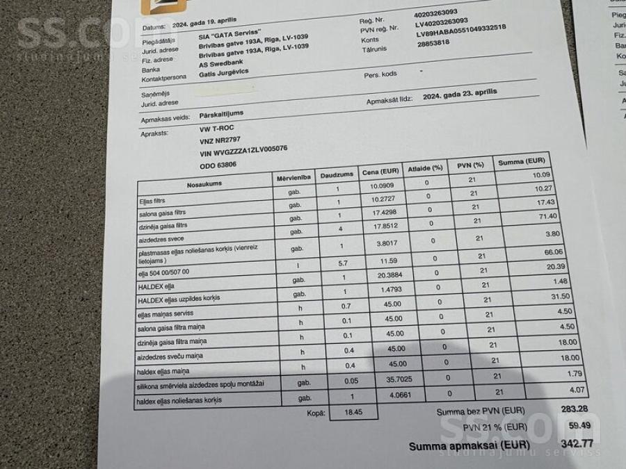 Синий Фольксваген Ти-Рок 2020 в Рига, объемом двигателя 2.00 л и пробегом 131 тыс. км за 20000 €, фото 31 на AUTOMOTO.COM.LV