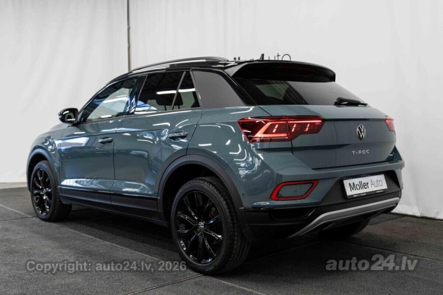 Blue Volkswagen T-Roc 2023 in Tallinn, with an engine capacity of 1.50 L and mileage of 40 thousand km for 26900 €, photo 4 on AUTOMOTO.COM.LV
