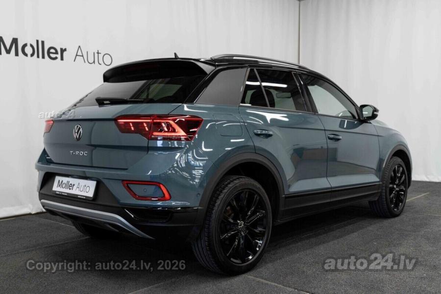 Blue Volkswagen T-Roc 2023 in Tallinn, with an engine capacity of 1.50 L and mileage of 40 thousand km for 26900 €, photo 6 on AUTOMOTO.COM.LV