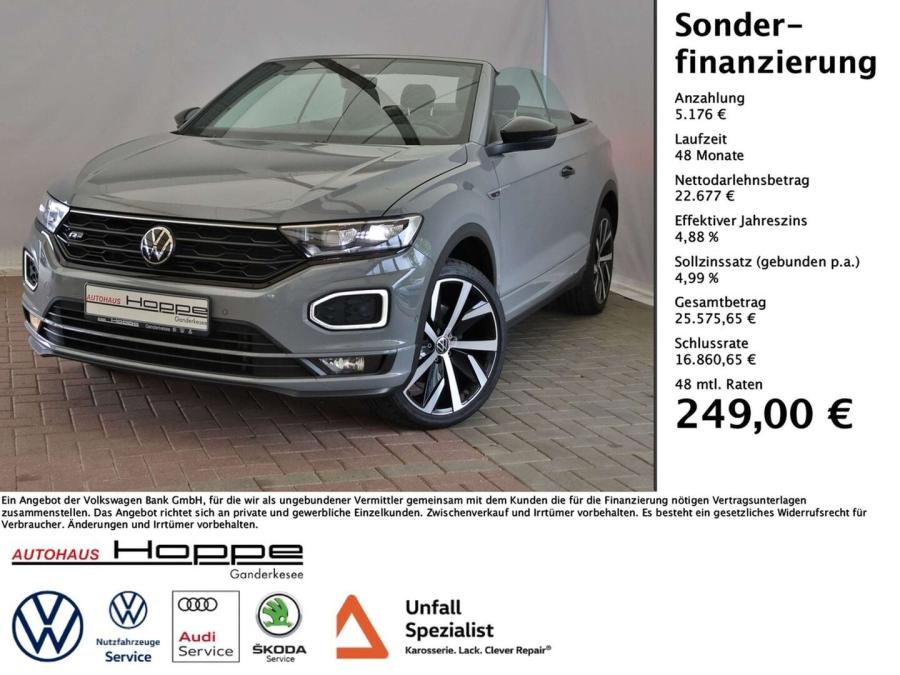 Grey Volkswagen T-Roc 2021 in Kaunas, with an engine capacity of 1.50 L and mileage of 69 thousand km for 28559 €, photo 1 on AUTOMOTO.COM.LV