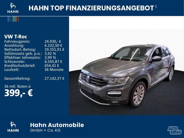 Grey Volkswagen T-Roc 2021 in Kaunas, with an engine capacity of 1.50 L and mileage of 26 thousand km for 27909 €, photo 2 on AUTOMOTO.COM.LV
