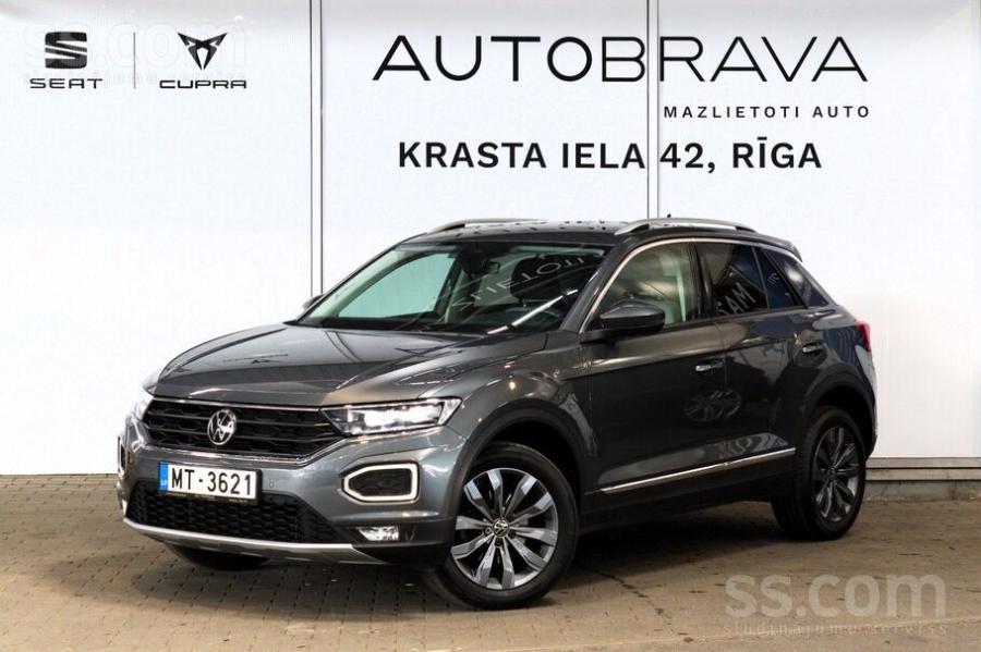 Серый Фольксваген Ти-Рок 2021 в Рига, объемом двигателя 1.50 л и пробегом 49 тыс. км за 23990 €, фото 1 на AUTOMOTO.COM.LV