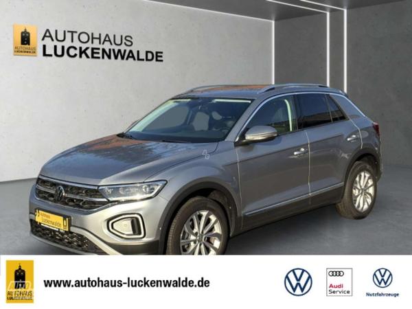 Grey Volkswagen T-Roc 2023 in Kaunas, with an engine capacity of 1.50 L and mileage of 27 thousand km for 29959 €, photo 1 on AUTOMOTO.COM.LV