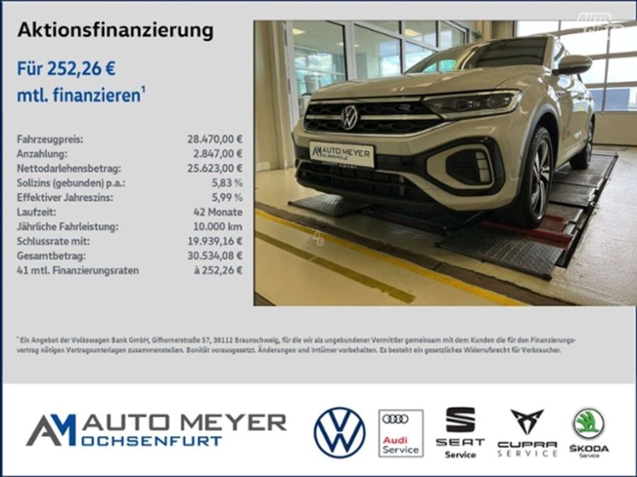 Pelēks Volkswagen T-Roc 2024 Kauņa, ar dzinēja tilpumu 1.50 L un nobraukumu 24 tūkst. km par 31124 €, foto 1 vietnē AUTOMOTO.COM.LV