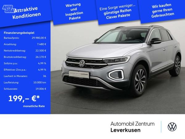 Pelēks Volkswagen T-Roc 2024 Kauņa, ar dzinēja tilpumu 1.50 L un nobraukumu 19 tūkst. km par 32679 €, foto 1 vietnē AUTOMOTO.COM.LV