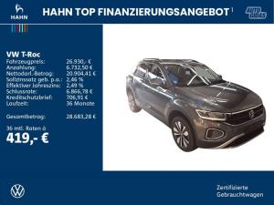 Pelēks Volkswagen T-Roc 2024 Kauņa, ar dzinēja tilpumu 1.50 L un nobraukumu 20 tūkst. km par 30003 €, foto 2 vietnē AUTOMOTO.COM.LV
