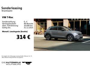 Grey Volkswagen T-Roc 2025 in Kaunas, with an engine capacity of 1.50 L and mileage of 14 thousand km for 31846 €, photo 2 on AUTOMOTO.COM.LV