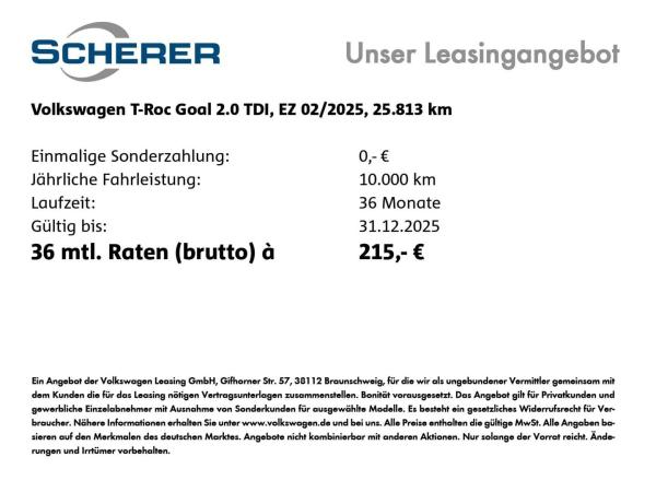 Grey Volkswagen T-Roc 2025 in Kaunas, with an engine capacity of 2.00 L and mileage of 26 thousand km for 26830 €, photo 2 on AUTOMOTO.COM.LV
