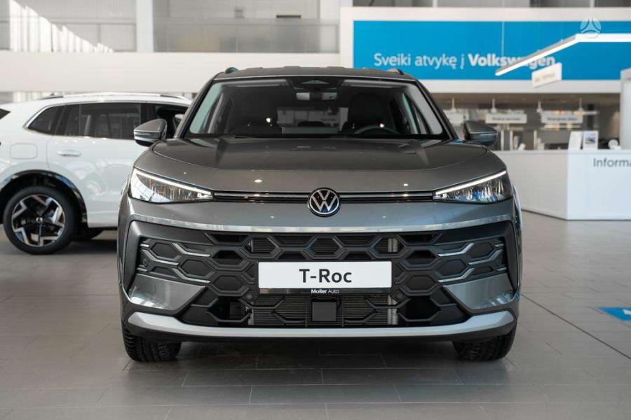 Pelēks Volkswagen T-Roc 2026 Viļņa, ar dzinēja tilpumu 1.50 L un nobraukumu 10 tūkst. km par 28730 €, foto 2 vietnē AUTOMOTO.COM.LV