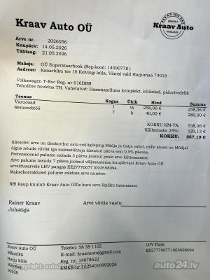 Оранжевый Фольксваген Ти-Рок 2019 в Таллин, объемом двигателя 1.00 л и пробегом 139 тыс. км за 14200 €, фото 15 на AUTOMOTO.COM.LV