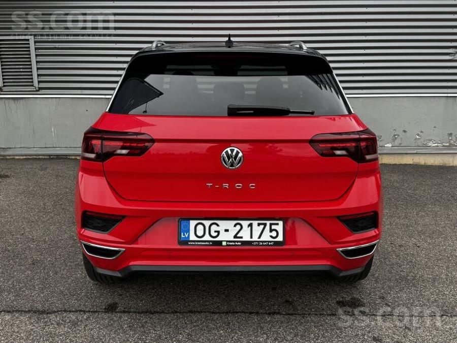 Sarkans Volkswagen T-Roc 2018 Rīga, ar dzinēja tilpumu 1.50 L un nobraukumu 170 tūkst. km par 16900 €, foto 5 vietnē AUTOMOTO.COM.LV