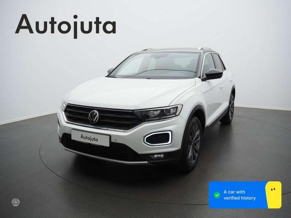 White Volkswagen T-Roc 2020 in Vilnius, with an engine capacity of 1.50 L and mileage of 129 thousand km for 18500 €, photo 1 on AUTOMOTO.COM.LV