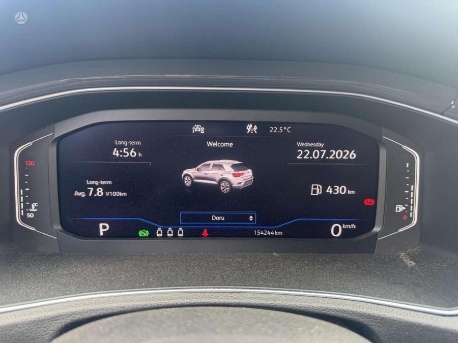 White Volkswagen T-Roc 2020 in Panevezys, with an engine capacity of 1.50 L and mileage of 154 thousand km for 16900 €, photo 20 on AUTOMOTO.COM.LV