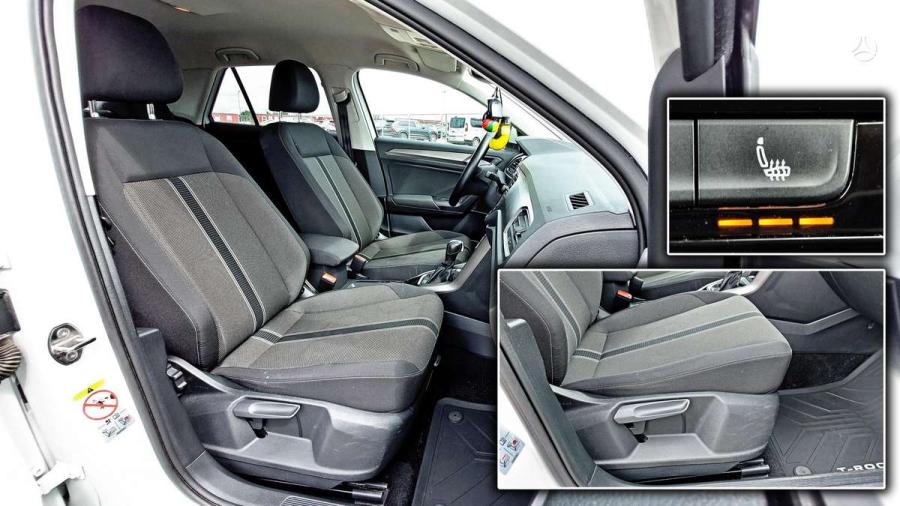 White Volkswagen T-Roc 2021 in Vilnius, with an engine capacity of 1.50 L and mileage of 170 thousand km for 17800 €, photo 34 on AUTOMOTO.COM.LV