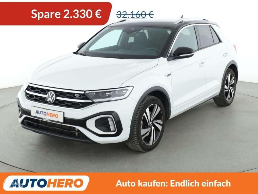 White Volkswagen T-Roc 2023 in Kaunas, with an engine capacity of 2.00 L and mileage of 15 thousand km for 32525 €, photo 1 on AUTOMOTO.COM.LV