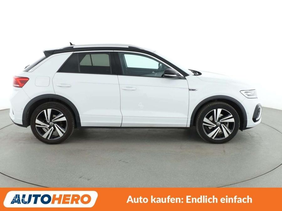White Volkswagen T-Roc 2023 in Kaunas, with an engine capacity of 2.00 L and mileage of 15 thousand km for 32525 €, photo 7 on AUTOMOTO.COM.LV