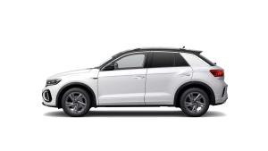 White Volkswagen T-Roc 2023 in Kaunas, with an engine capacity of 1.00 L and mileage of 58 thousand km for 24687 €, photo 5 on AUTOMOTO.COM.LV