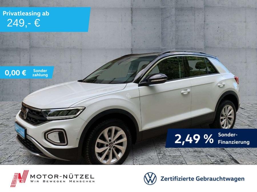 Balts Volkswagen T-Roc 2024 Kauņa, ar dzinēja tilpumu 1.00 L un nobraukumu 23 tūkst. km par 26295 €, foto 1 vietnē AUTOMOTO.COM.LV