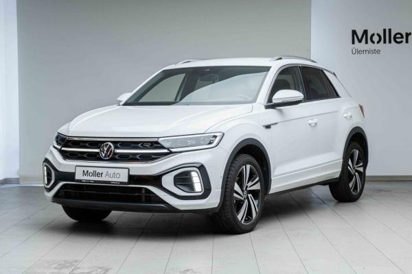 White Volkswagen T-Roc 2023 in Peetri, with an engine capacity of 1.50 L and mileage of 23 thousand km for 29600 €, photo 1 on AUTOMOTO.COM.LV