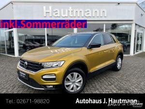 Dzeltens Volkswagen T-Roc 2019 Kauņa, ar dzinēja tilpumu 1.60 L un nobraukumu 14 tūkst. km par 24409 €, foto  vietnē AUTOMOTO.COM.LV