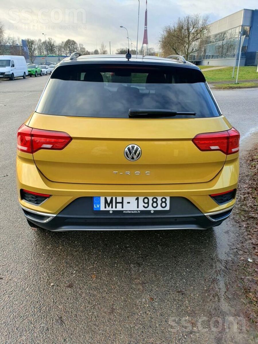 Dzeltens Volkswagen T-Roc 2019 Rīga, ar dzinēja tilpumu 2.00 L un nobraukumu 76 tūkst. km par 17000 €, foto 4 vietnē AUTOMOTO.COM.LV